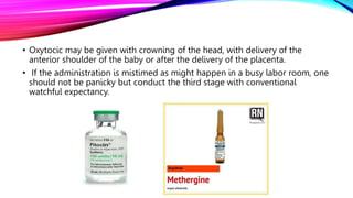 MANAGEMENT OF 3RD STAGE OF LABOR.pptx OBG | PPTX