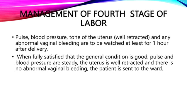 MANAGEMENT OF 3RD STAGE OF LABOR.pptx OBG | PPTX