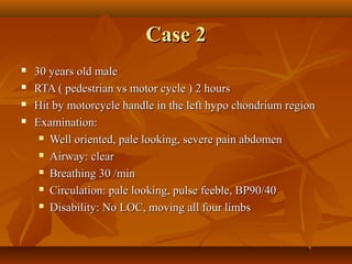 Management of abdominal trauma.ppt1 | Death, Injury, or Military ...