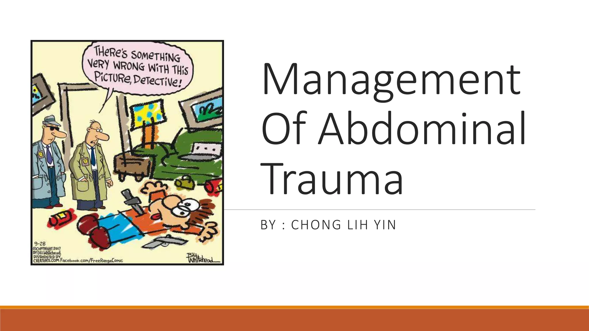 Management of abdominal trauma | PPTX