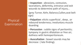 Management of abdominal trauma | PPTX
