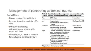 Management of abdominal trauma | PPTX