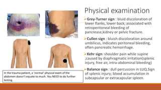 Management of abdominal trauma | PPTX | First Aid | Injuries
