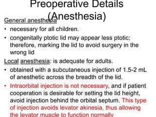 Management of a Case of Ptosis management of case of ptosis | PPTX