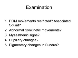 Management of a Case of Ptosis management of case of ptosis | PPTX