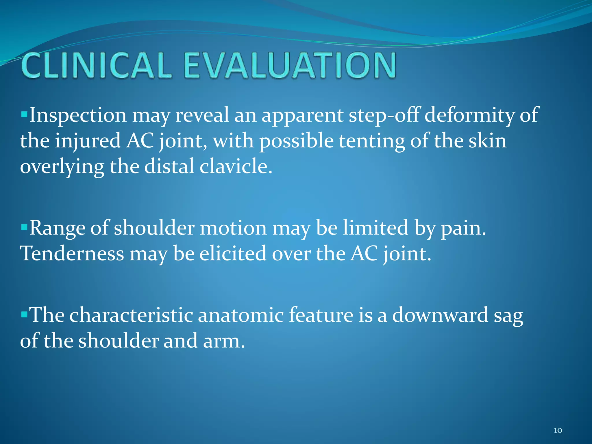 Management of acromioclavicular joint dislocations | PPTX