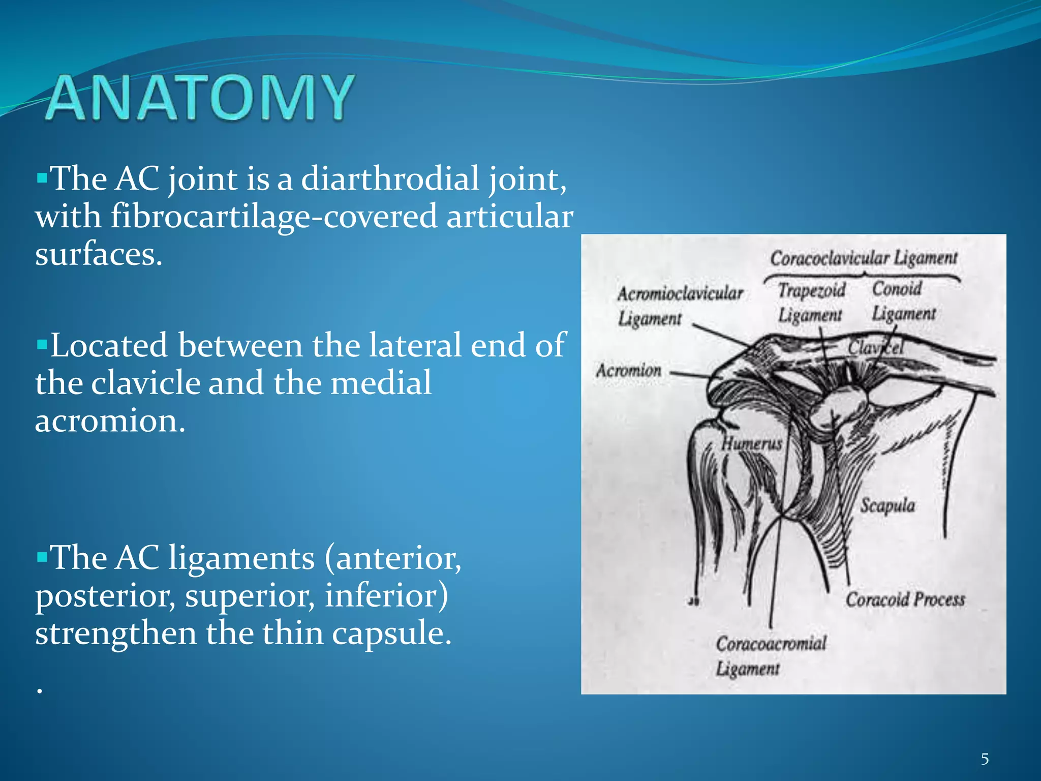 Management of acromioclavicular joint dislocations | PPTX