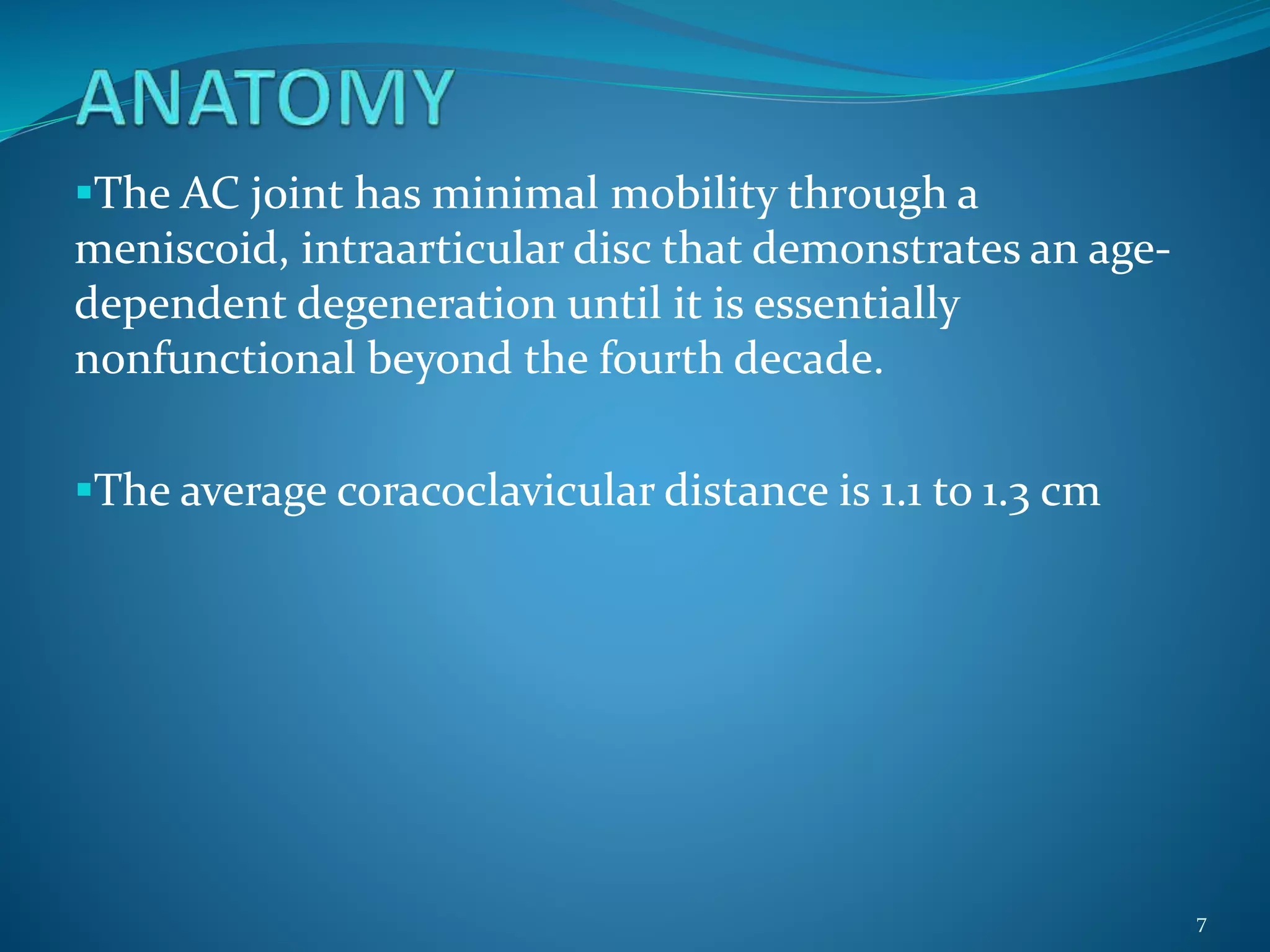 Management of acromioclavicular joint dislocations | PPTX