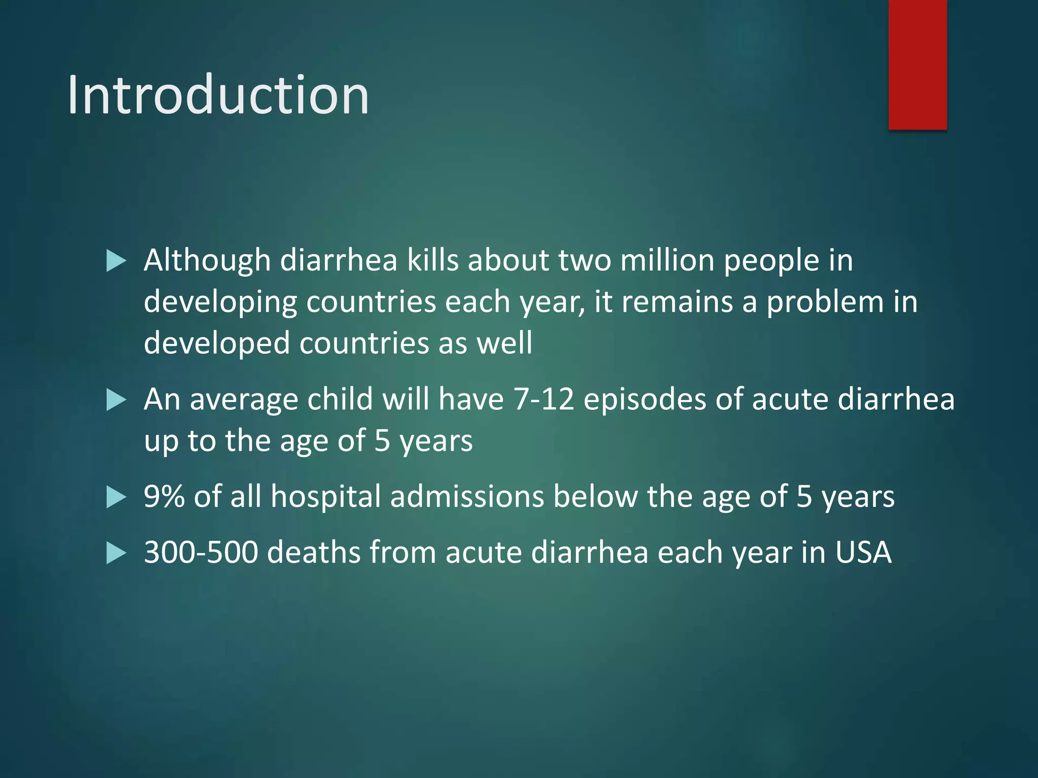 Management of acute diarrhea in children | PPTX