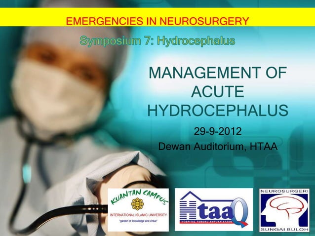Management of acute hydrocephalus | PPTX | Brain and Nervous System ...