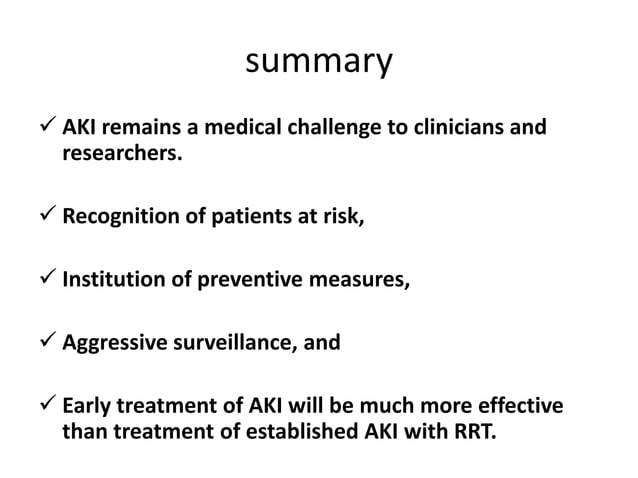 Management of acute kidney injury | PPTX | Blood Disorders | Diseases ...