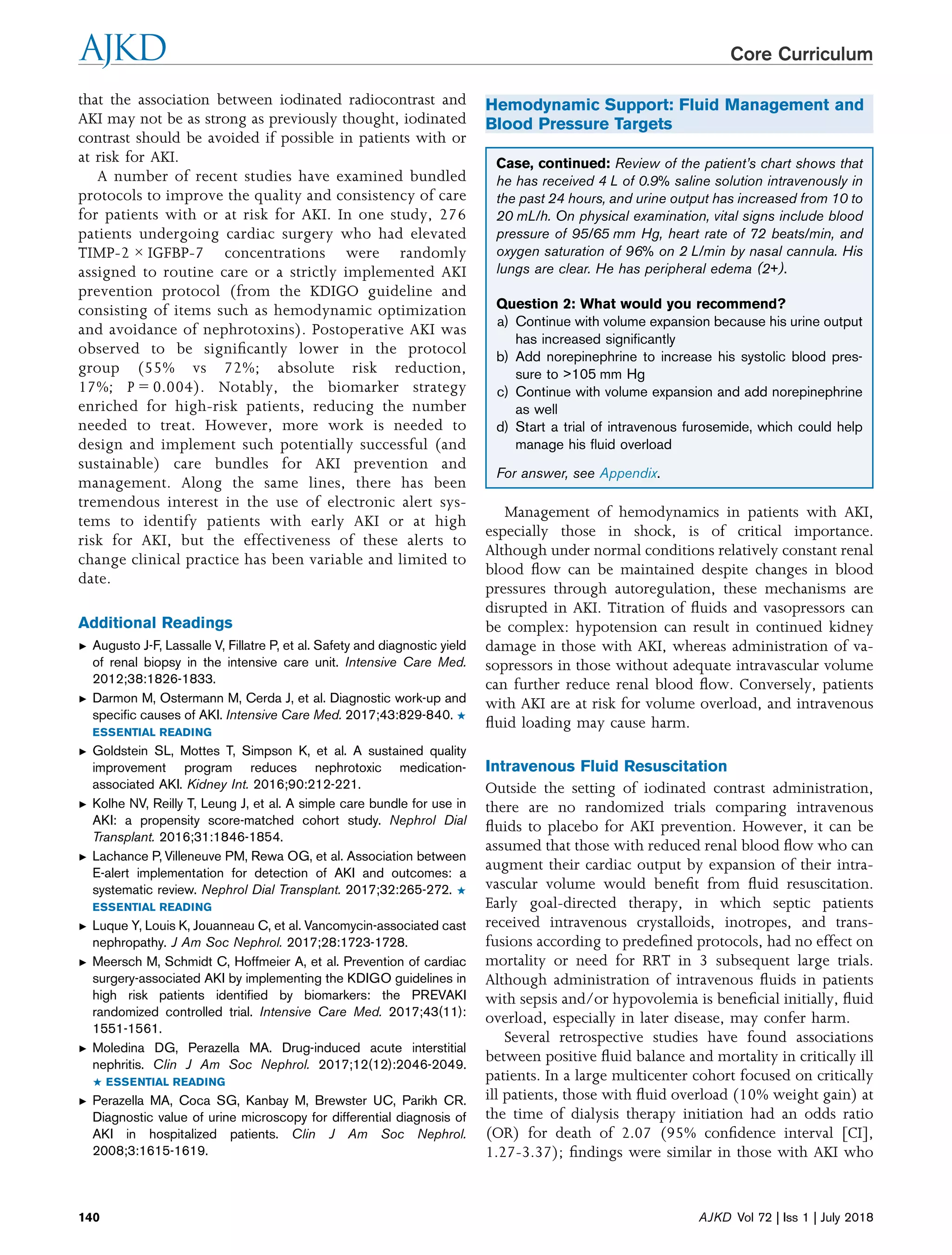 Management of acute kidney injury | PDF