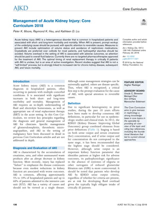 Management of acute kidney injury | PDF