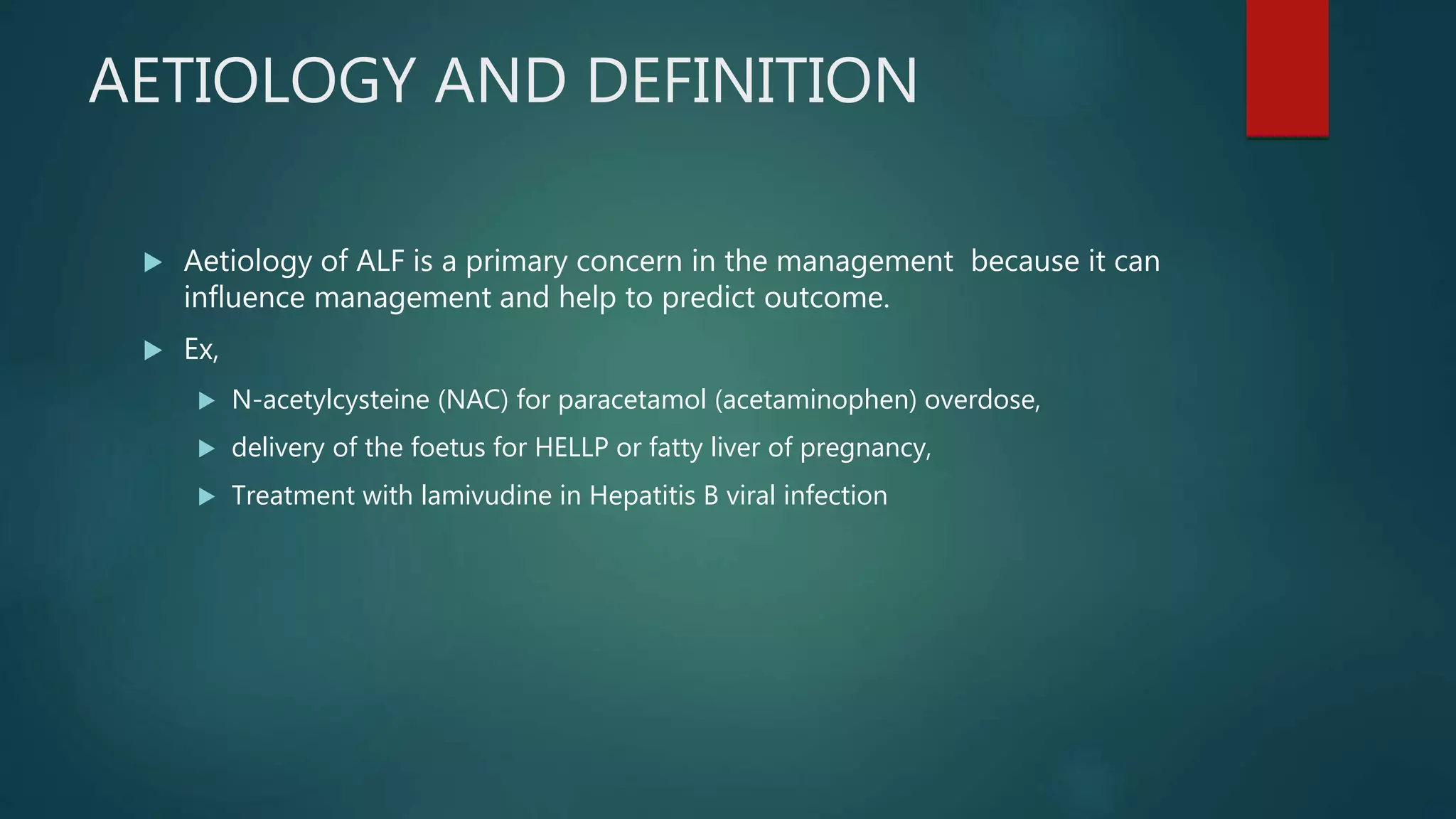 Management of acute liver failure in critical care | PPTX