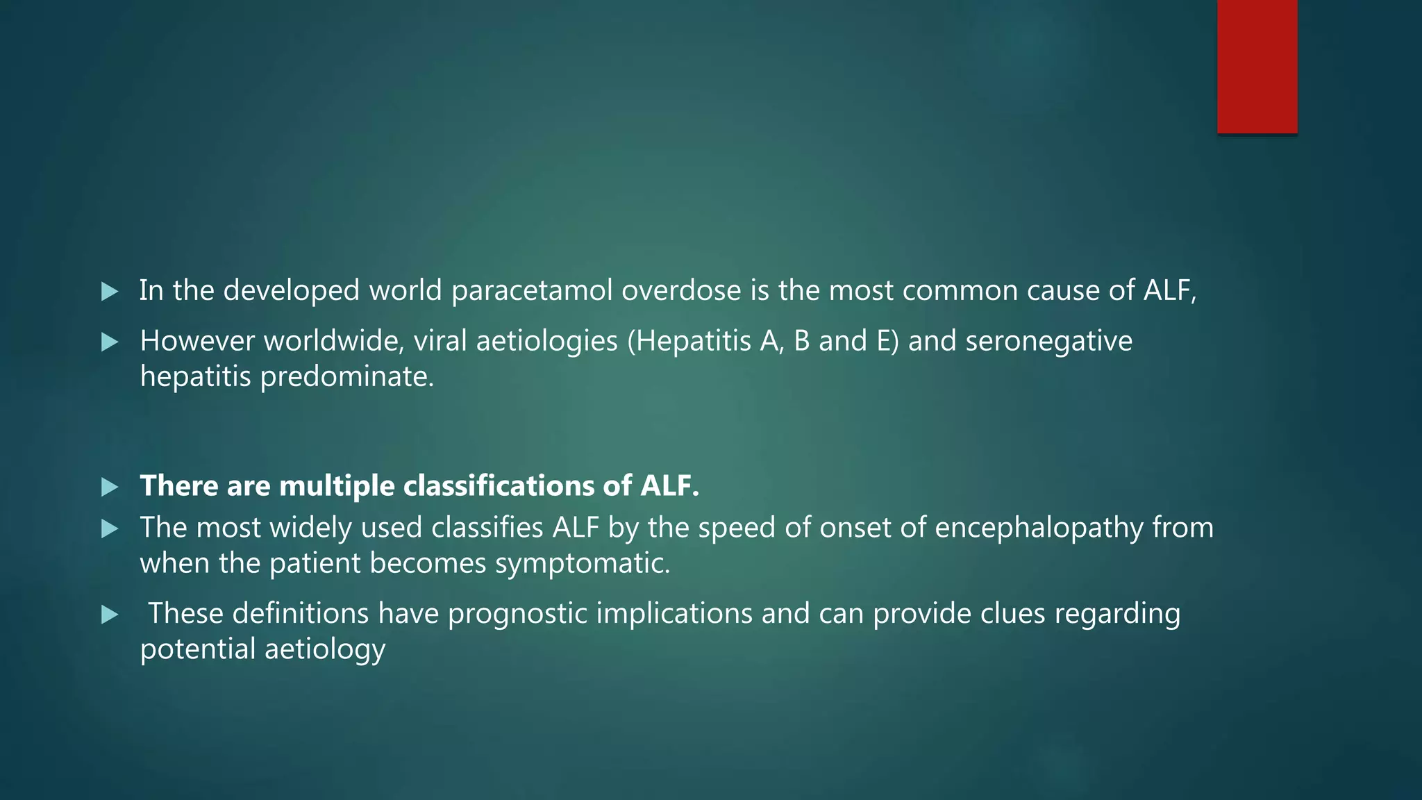 Management of acute liver failure in critical care | PPTX