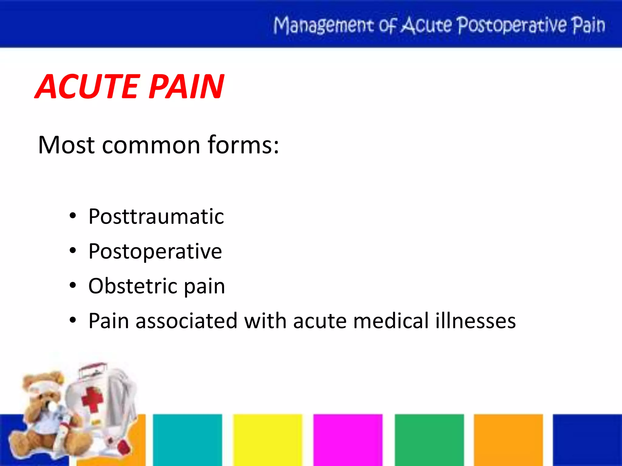 Management of acute postoperative pain r | PPT