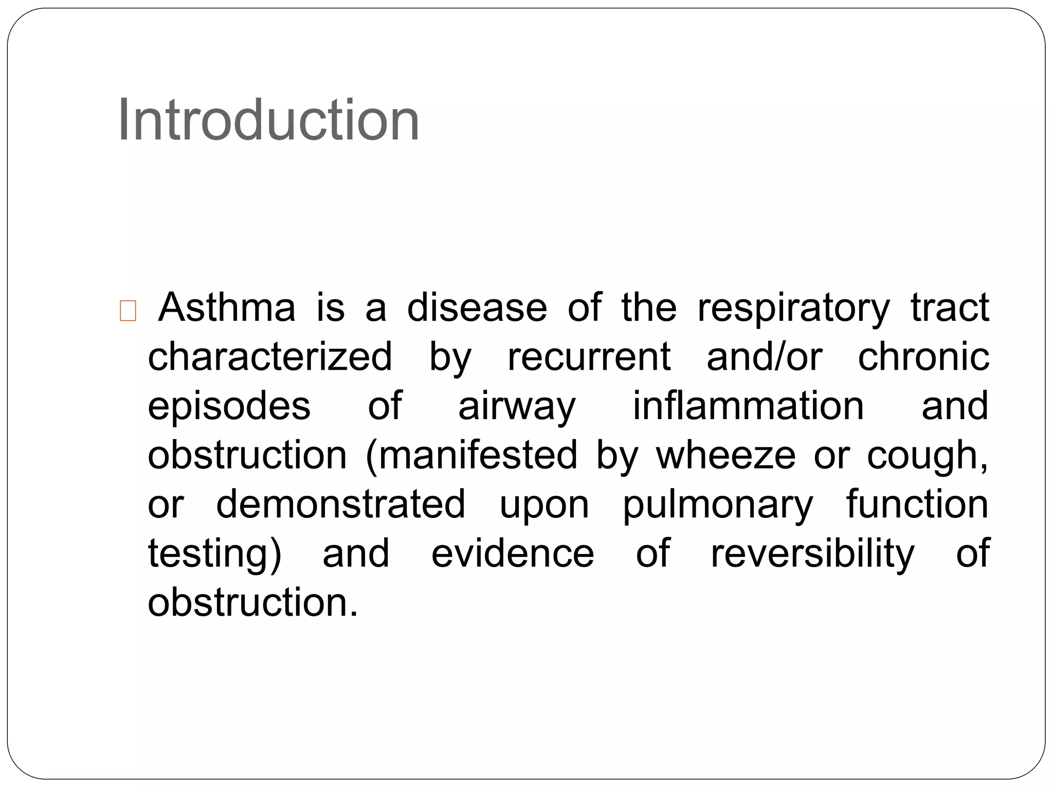 Evidence based Management of acute severe asthma | PPTX