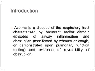 Evidence based Management of acute severe asthma | PPTX