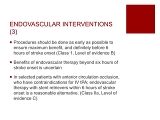 Management of acute ischemic stroke | PPTX