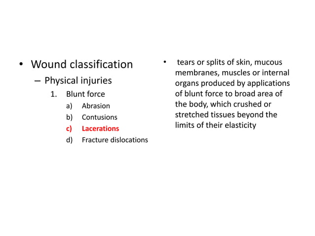 Management of acute trauma | PPT
