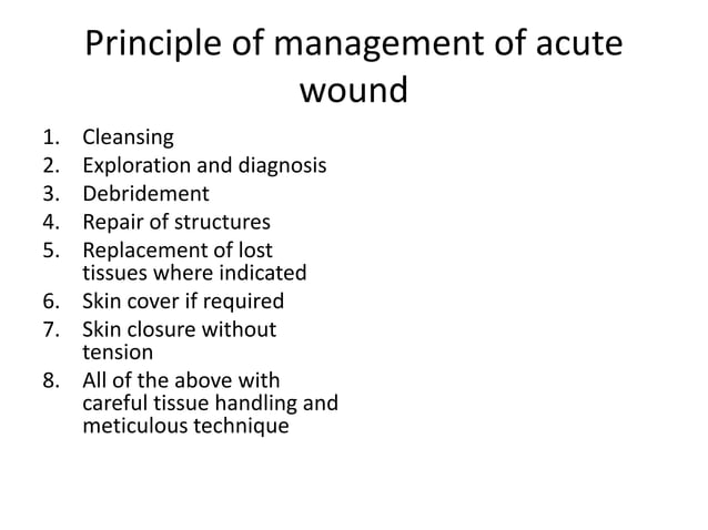Management of acute trauma | PPT