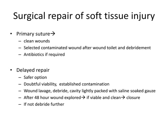 Management of acute trauma | PPT