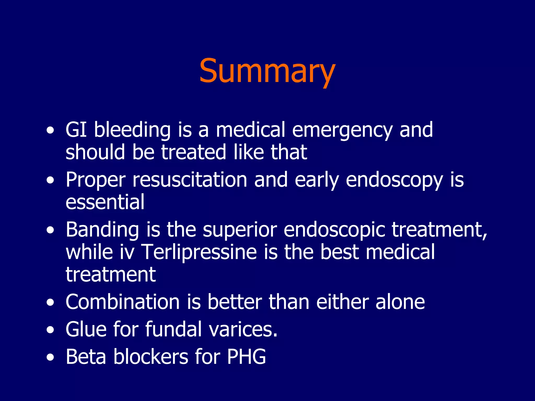 Management of acute upper GI hemorrhage | PPTX