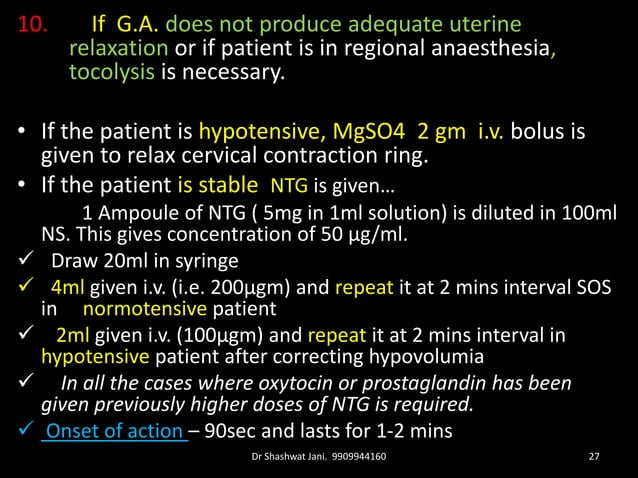MANAGEMENT OF ACUTE UTERINE INVERSION BY DR SHASHWAT JANI | PPTX ...