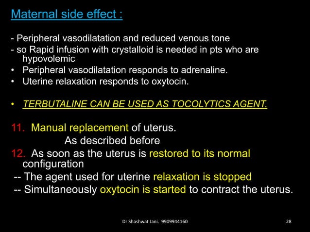 MANAGEMENT OF ACUTE UTERINE INVERSION BY DR SHASHWAT JANI | PPTX ...