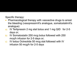 Management of acute variceal bleeding | PPTX