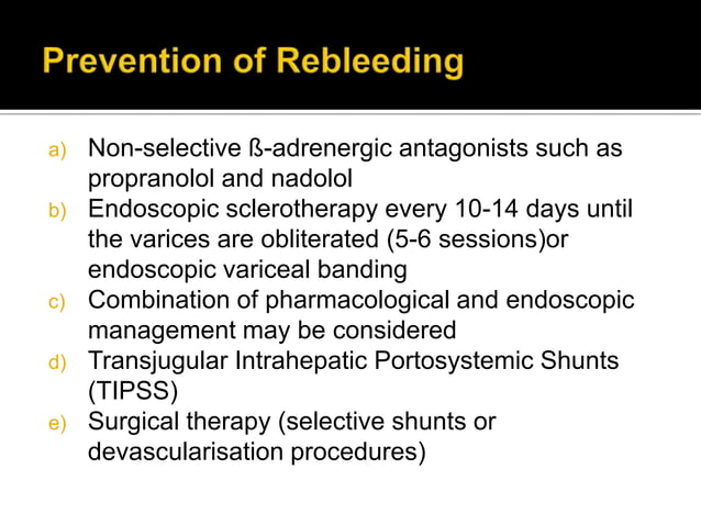 Management of acute variceal bleeding | PPTX | Digestive Disorders ...