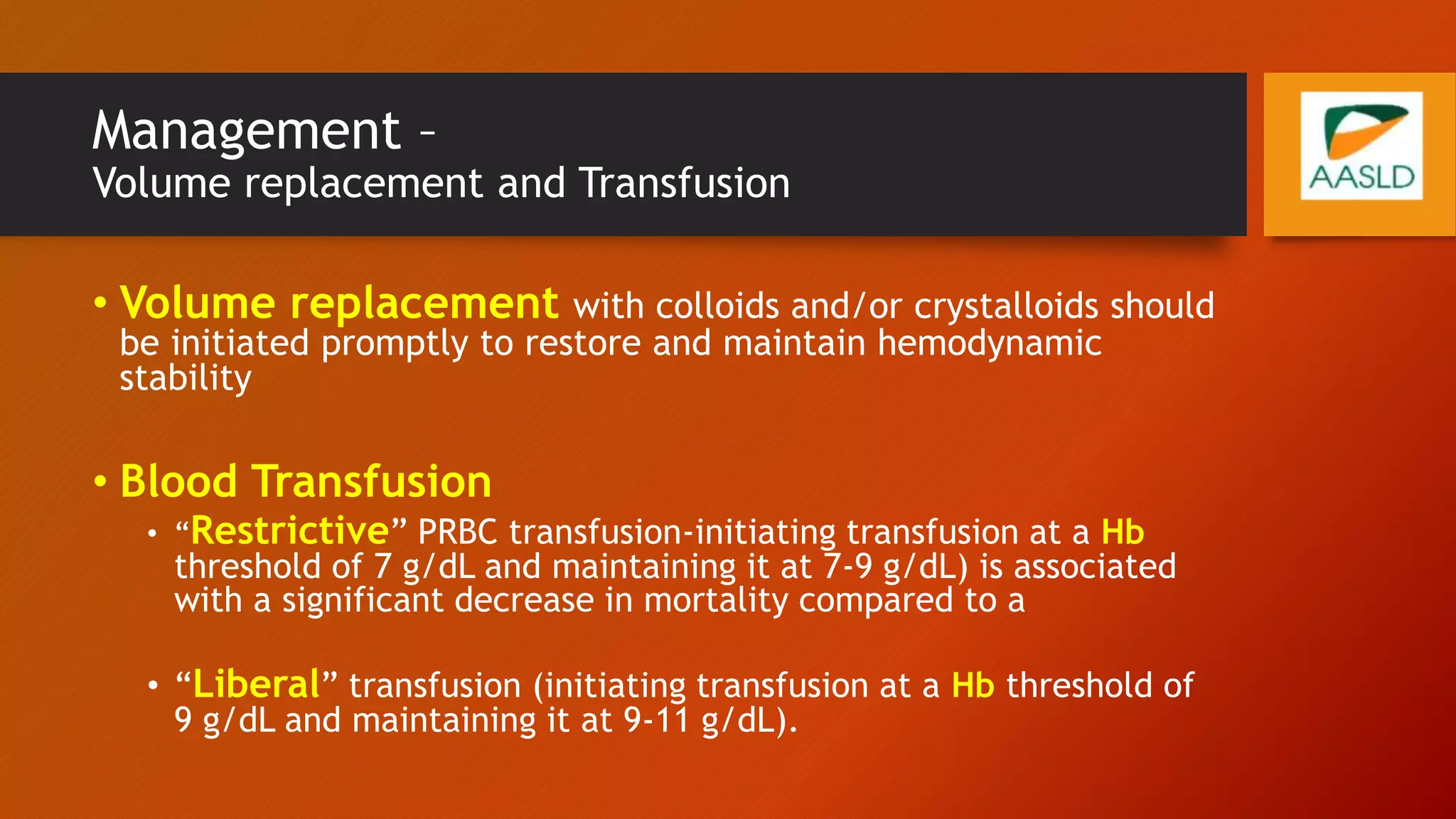 Management of Acute Variceal Bleeding | PPTX