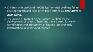 Management of a deaf child | PPTX