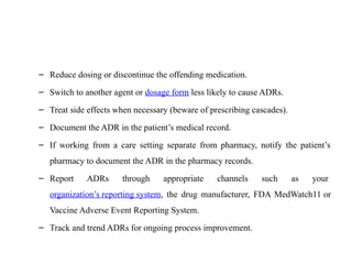 Introduction to adverse drug reactions & Management of ADR.pptx