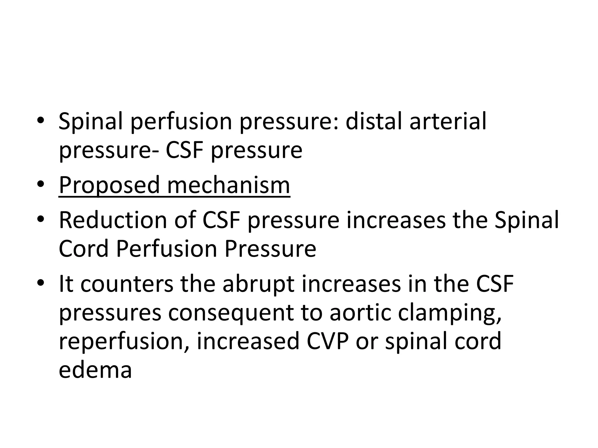 SPINAL CORD PROTECTION MANAGEMENT IN COARCTATION OF AORTA SURGERY | PPTX