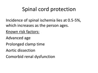 SPINAL CORD PROTECTION MANAGEMENT IN COARCTATION OF AORTA SURGERY | PPTX