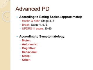 Management of advanced parkinson’s disease | PPTX
