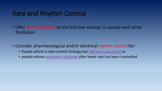 Management of atrial fibrillation (summary) | PPTX | Heart and ...