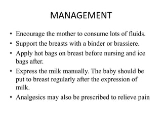Management of ailment during puerperium | PPTX