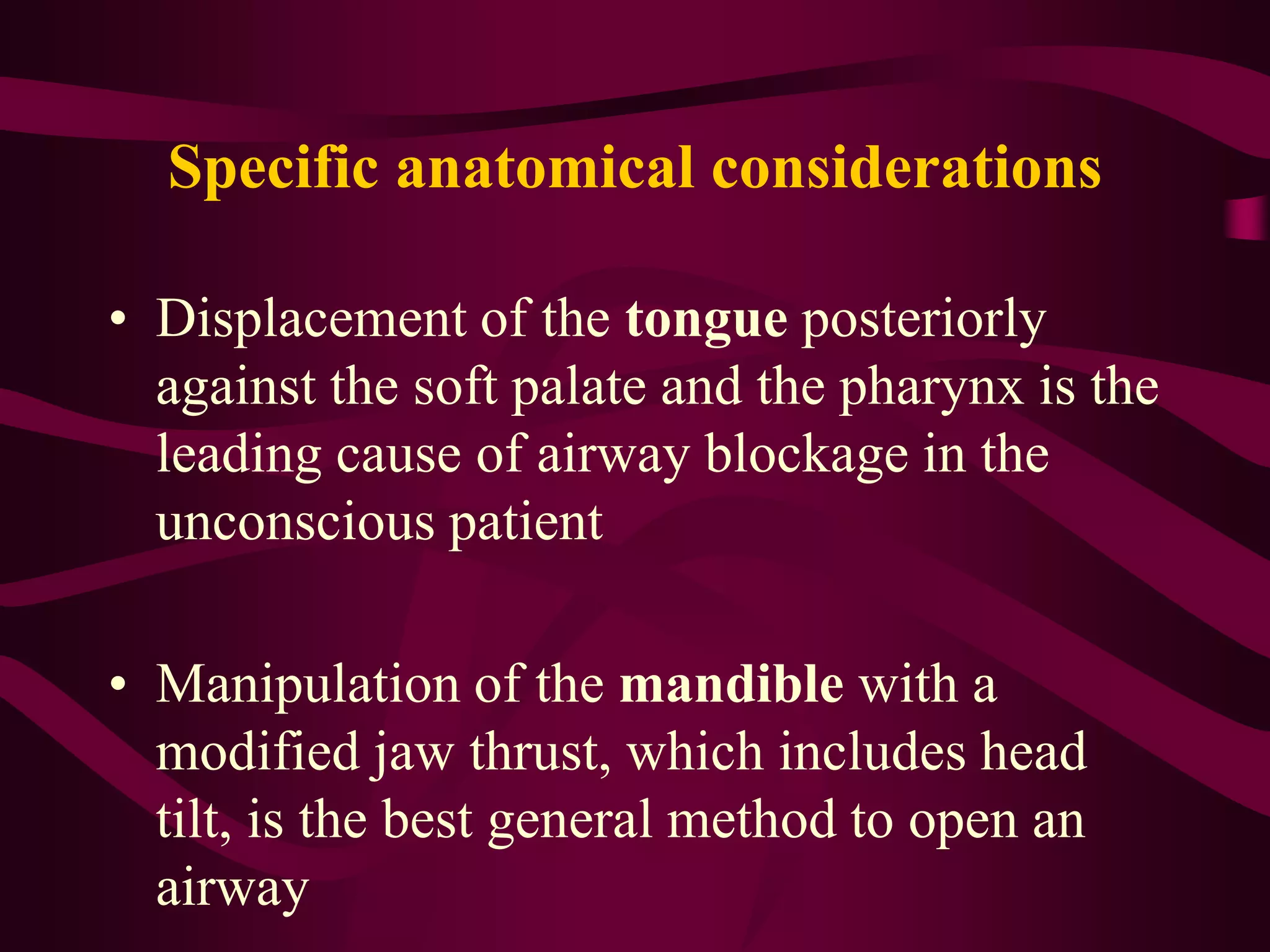 Management of airway in unconscious patient | PPT