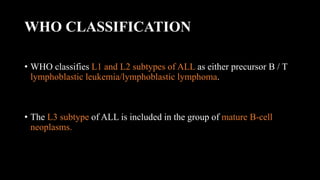 Acute Lymphoblastic Leukemia | PPTX