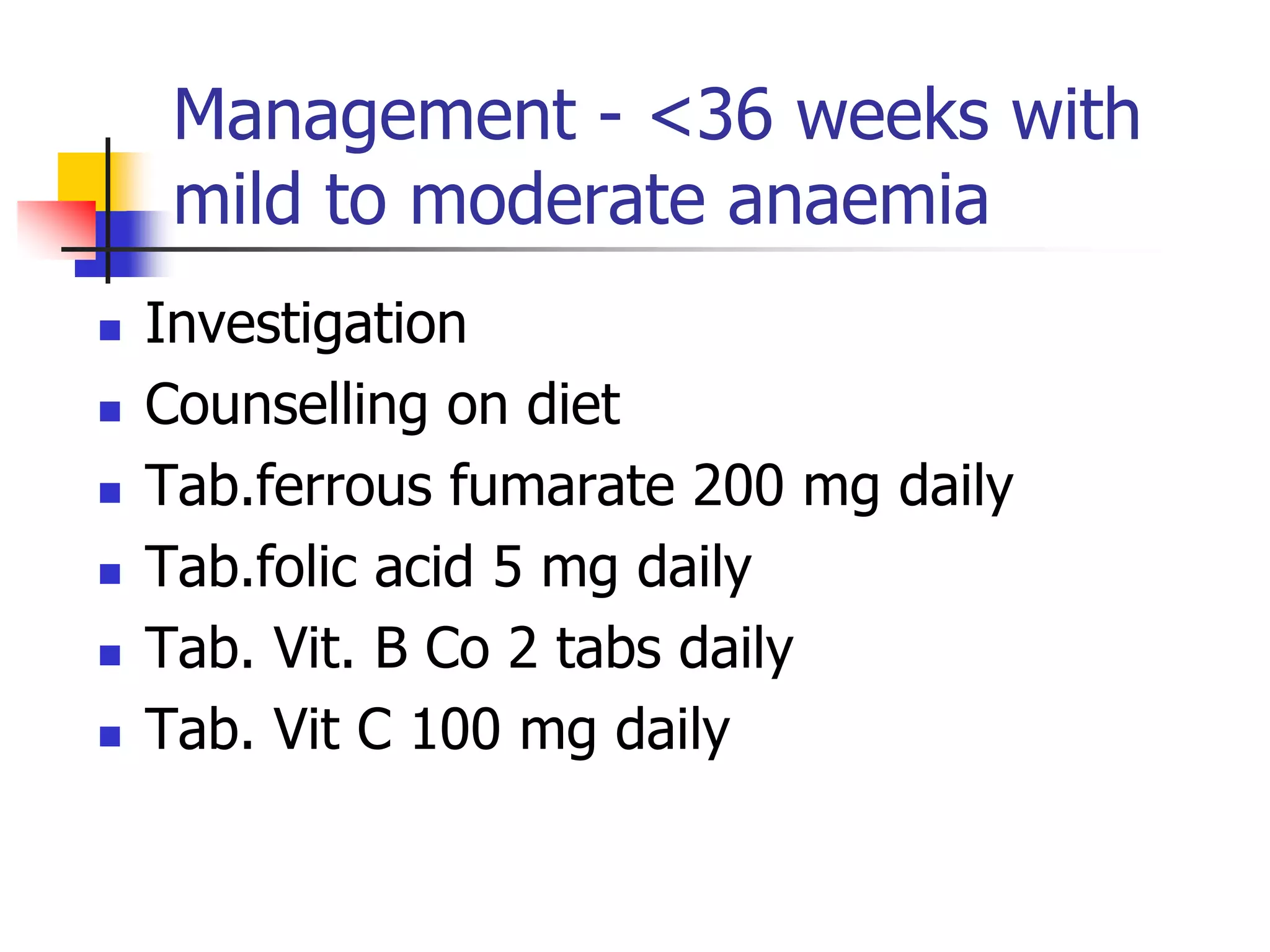 Management of anaemia in pregnancy nurses | PDF