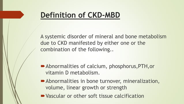 Management of Anemia and Mineral Bone Diseases in CKD.pptx | Endocrine ...