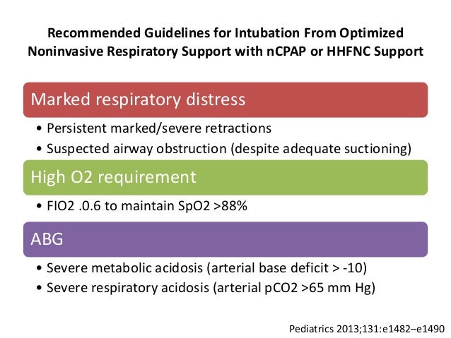 Management of a neonate with respiratory distress
