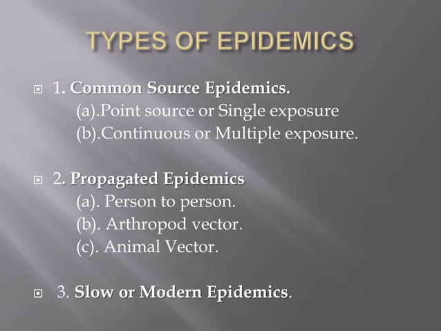 Management of an epidemic | PPTX