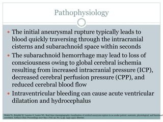 The Principles of Aneurysmal Subarachnoid Hemmorhage Management | PPTX