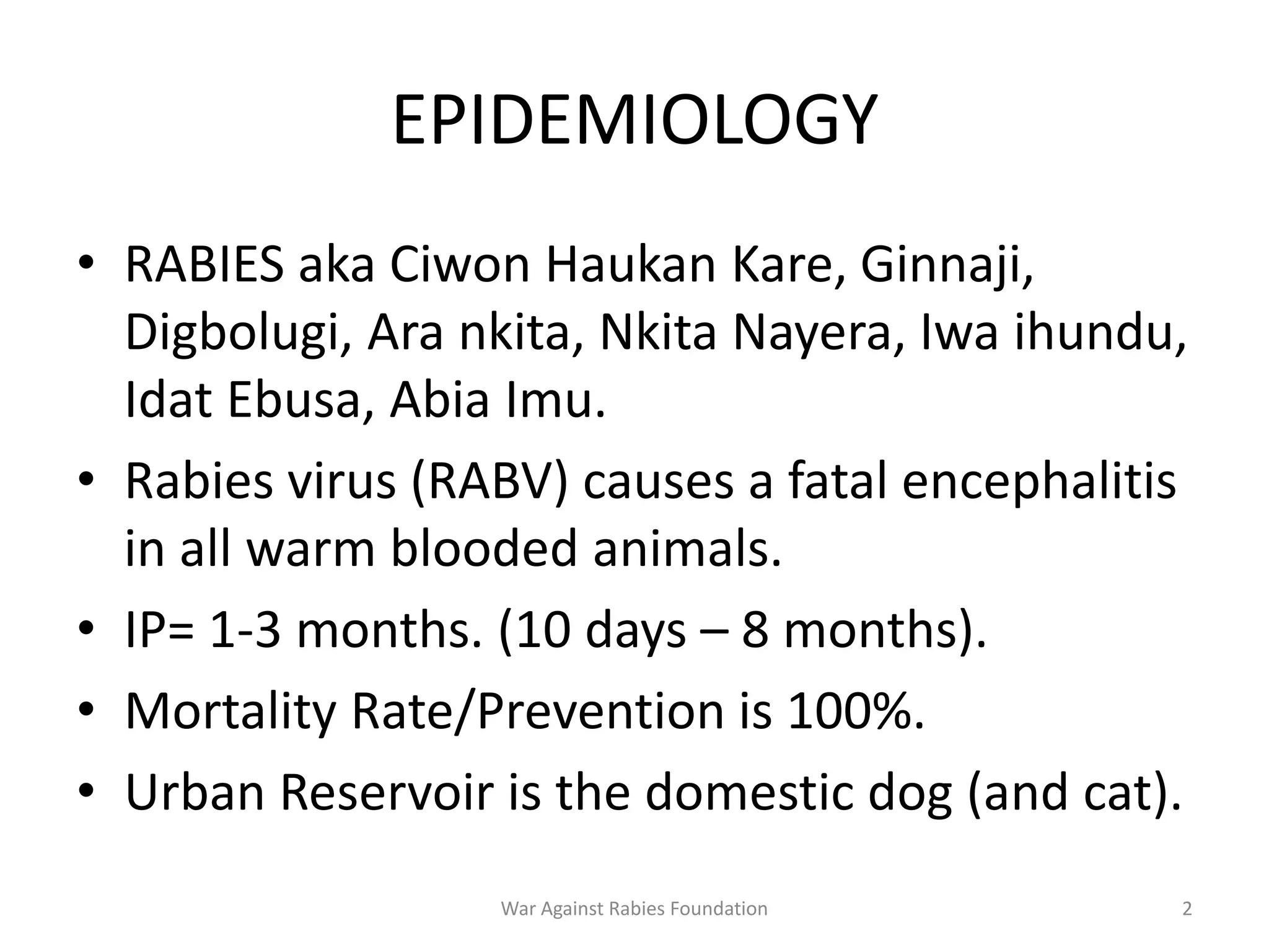 Management of animal bite victims and rabies prophylaxis | PPT