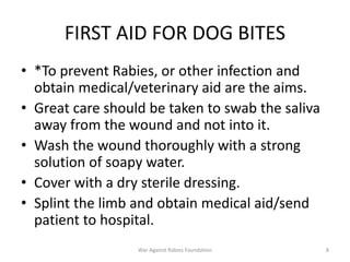 Management of animal bite victims and rabies prophylaxis | PPT