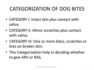 Management of animal bite victims and rabies prophylaxis | PPT