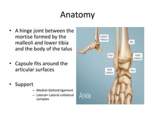 Management of ankle injuries | PPTX